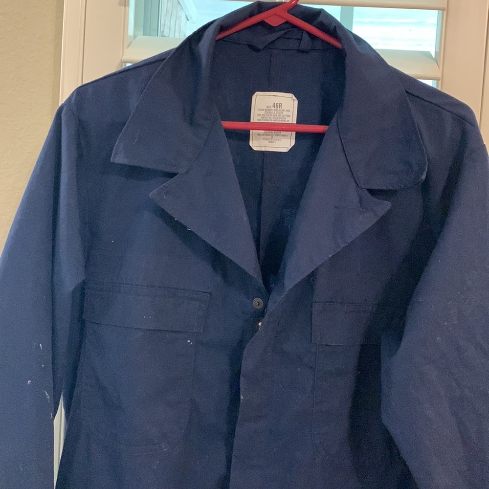 Us Navy Blue Utility Coveralls Military Jumpsuit Long… - Gem